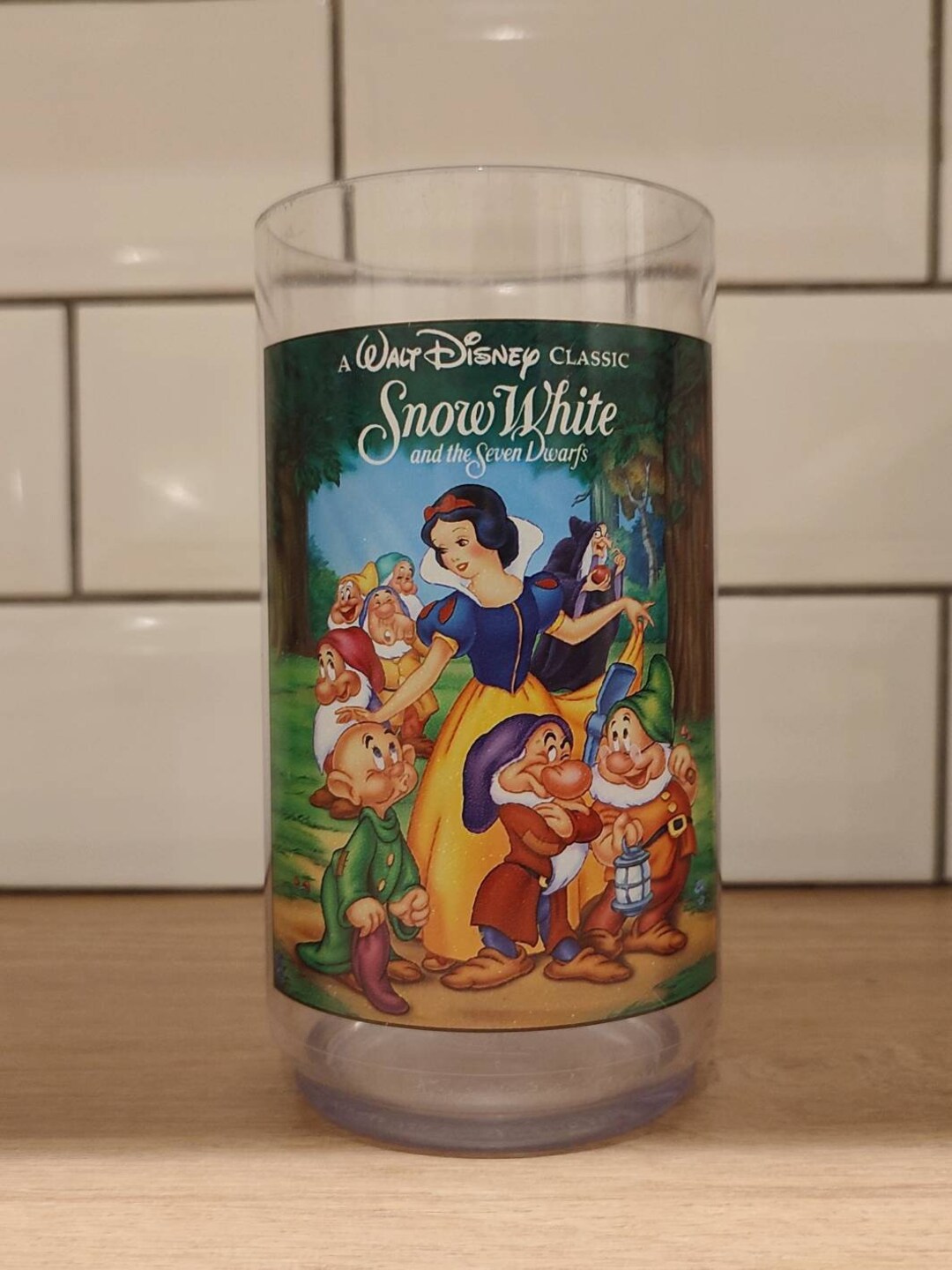 1990s Vintage Snow White and the Seven Dwarves Plastic Cup Tumbler ...