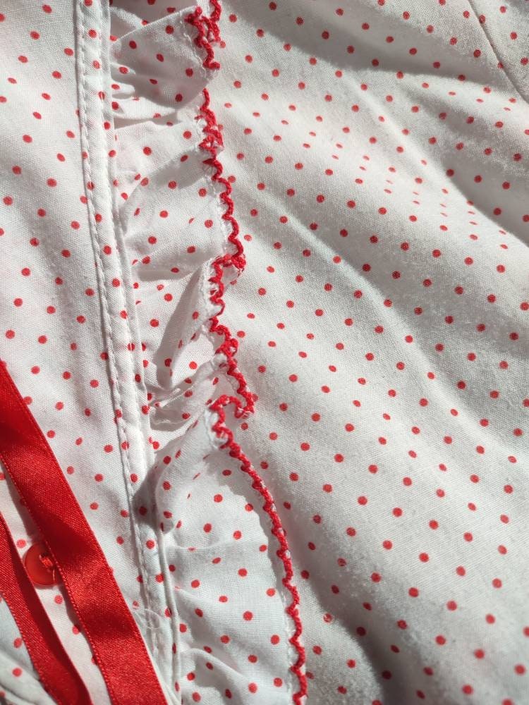 1960s 70s Vintage White and Red Polka Dot Spotty Bow Tie - Etsy