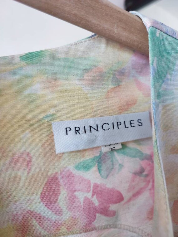 1990s Vintage Principles Painterly Colours Shift Dres… - Gem