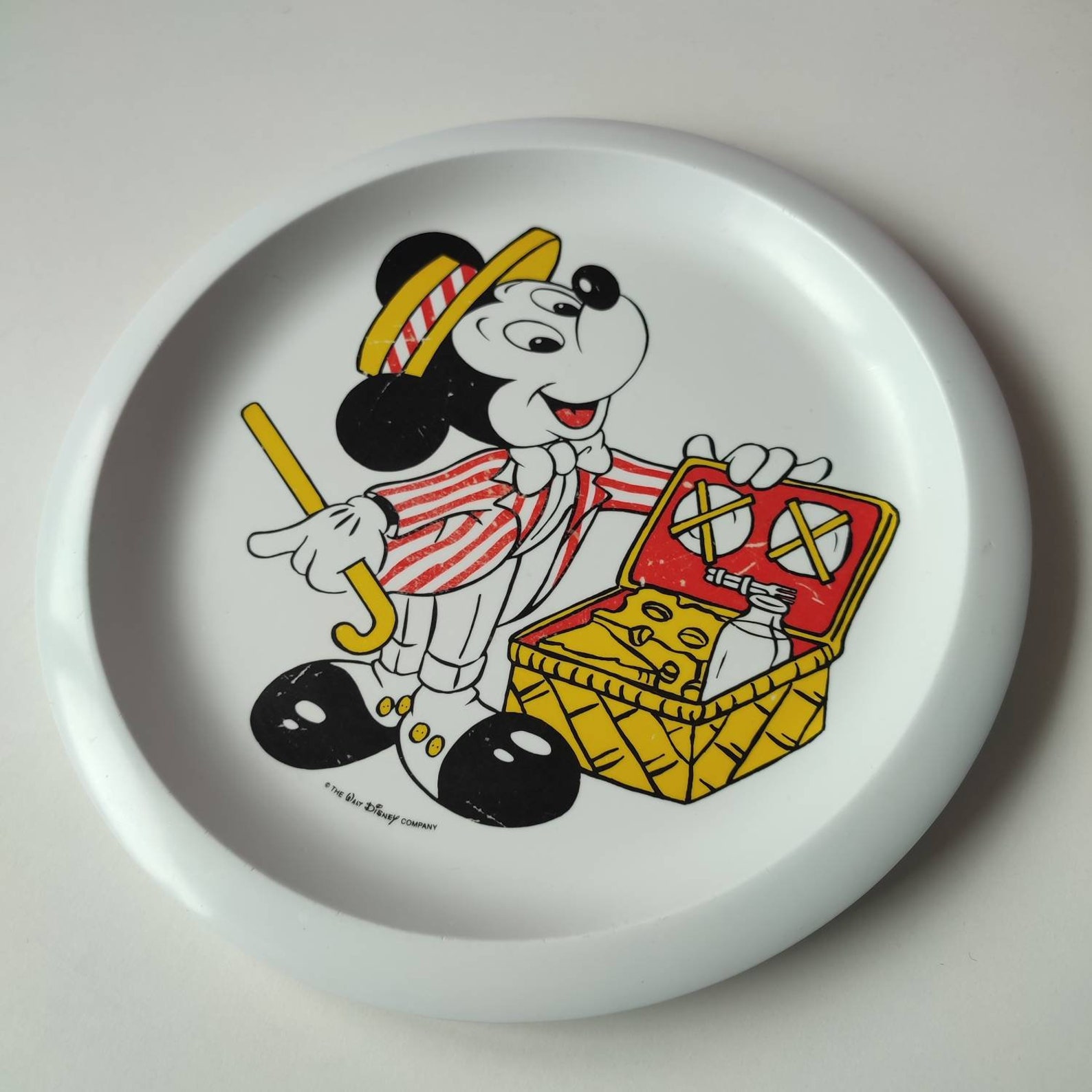 1970s 80s Vintage Mickey Mouse Picnic Design Melamine Plate - Etsy