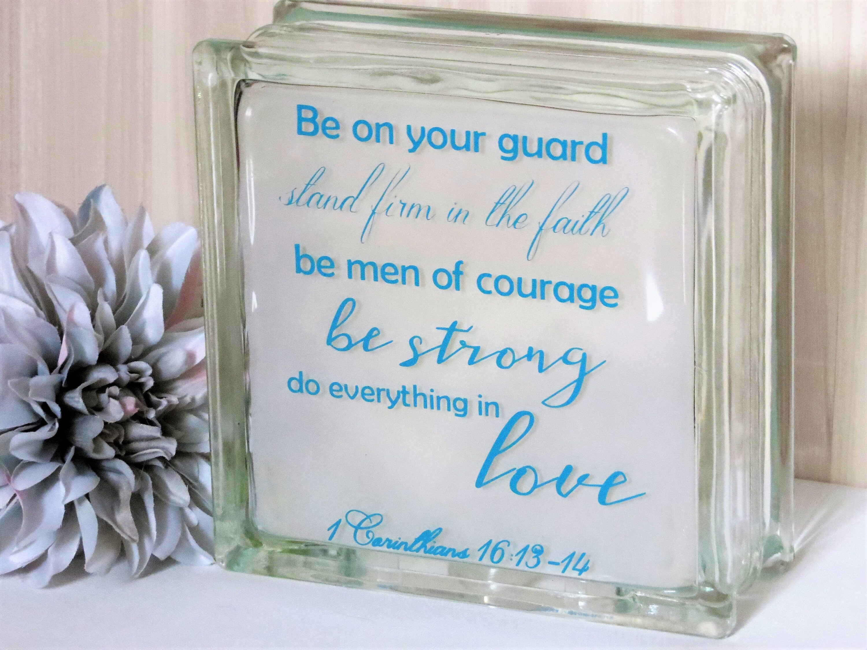 Custom Bible Verse Gift Glass Block Gift Home Decor Custom | Etsy