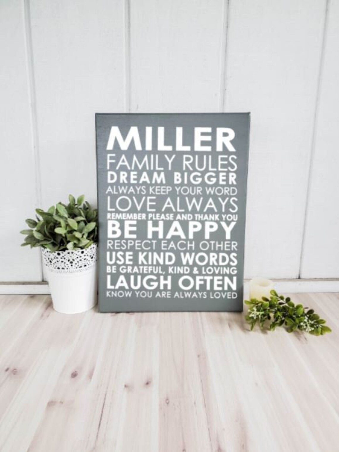 Custom Family Rules Sign, Family Rules Canvas, Custom Family Sign ...