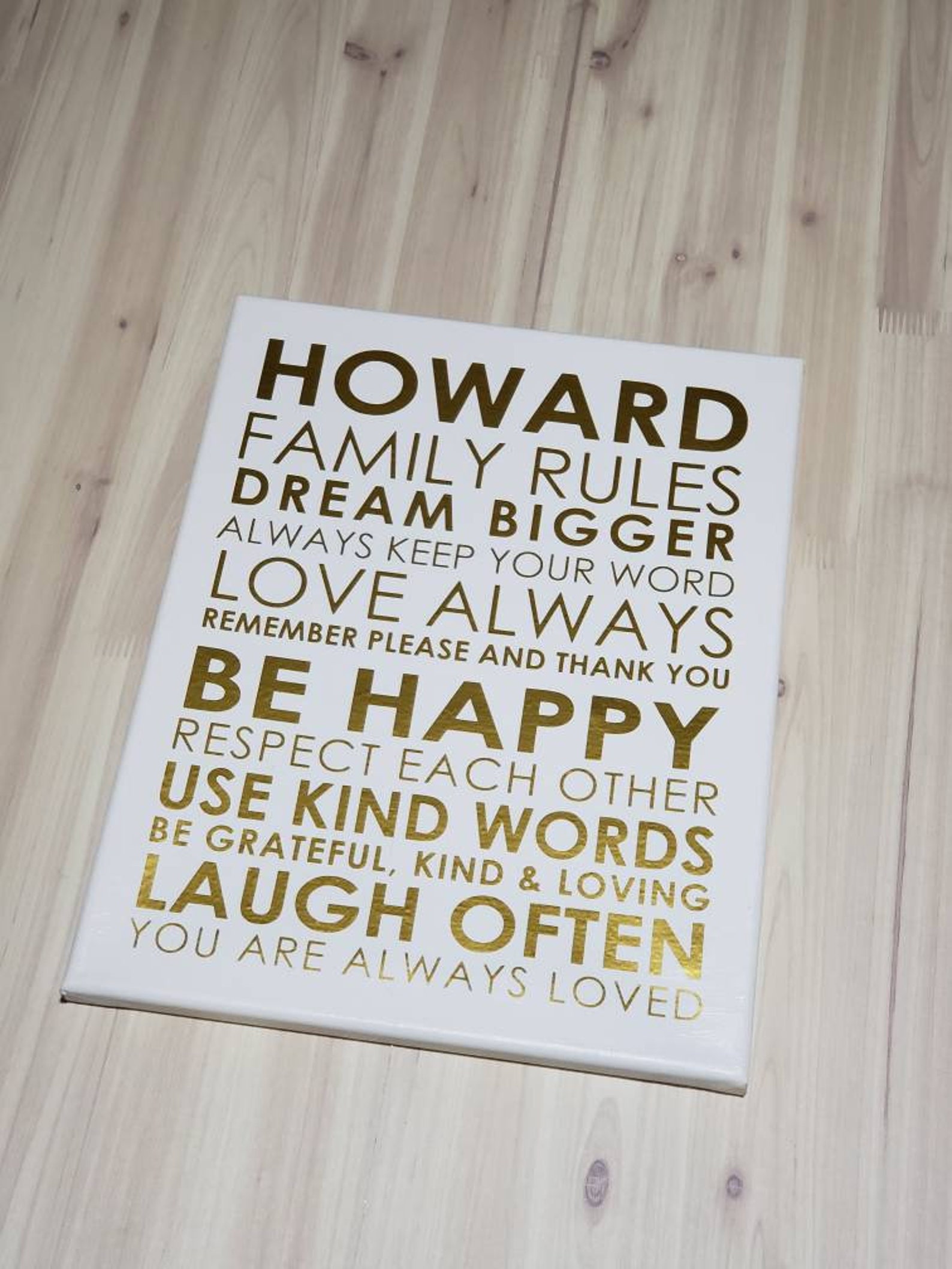 Custom Family Rules Sign, Family Rules Canvas, Custom Family Sign ...