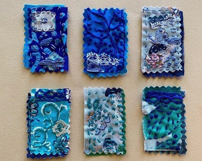 Hand Sewn Layered Embellishments for Junk Journals, Slow Stitched ...