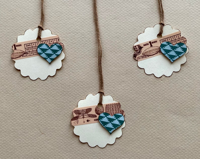 Layered Vintage Style Gift Tags, Handmade Rustic Country Gift Tags ...