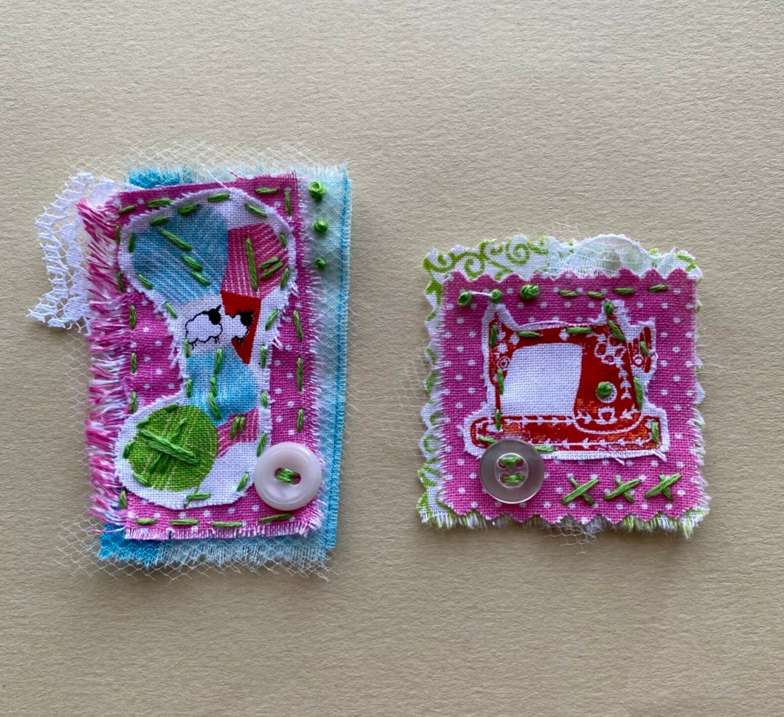 Colorful Fabric Clusters for Junk Journals and Stitchery - Etsy