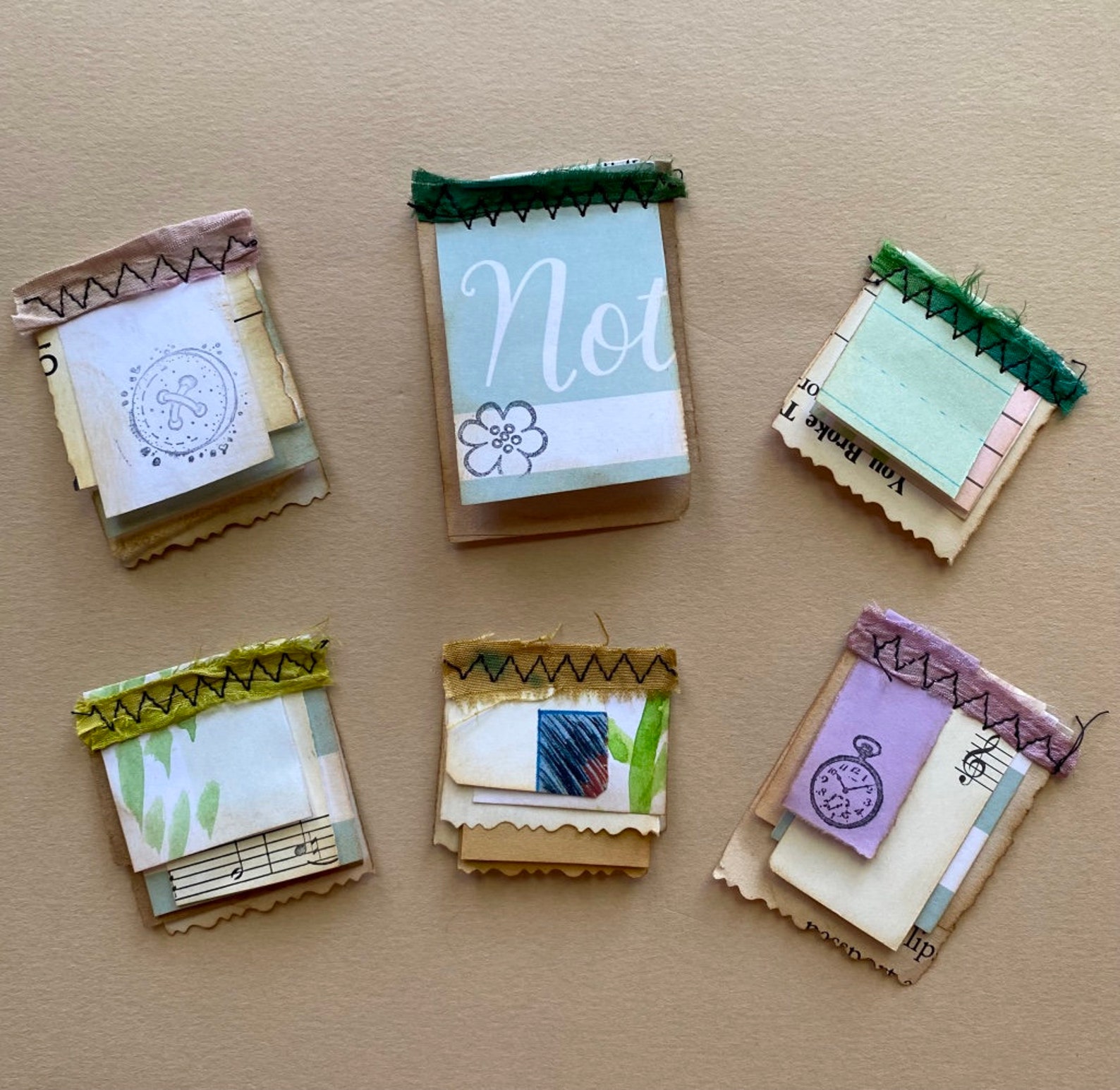 Tiny Scrappy Notepads for Junk Journals and Happy Mail, Mixed Paper for ...