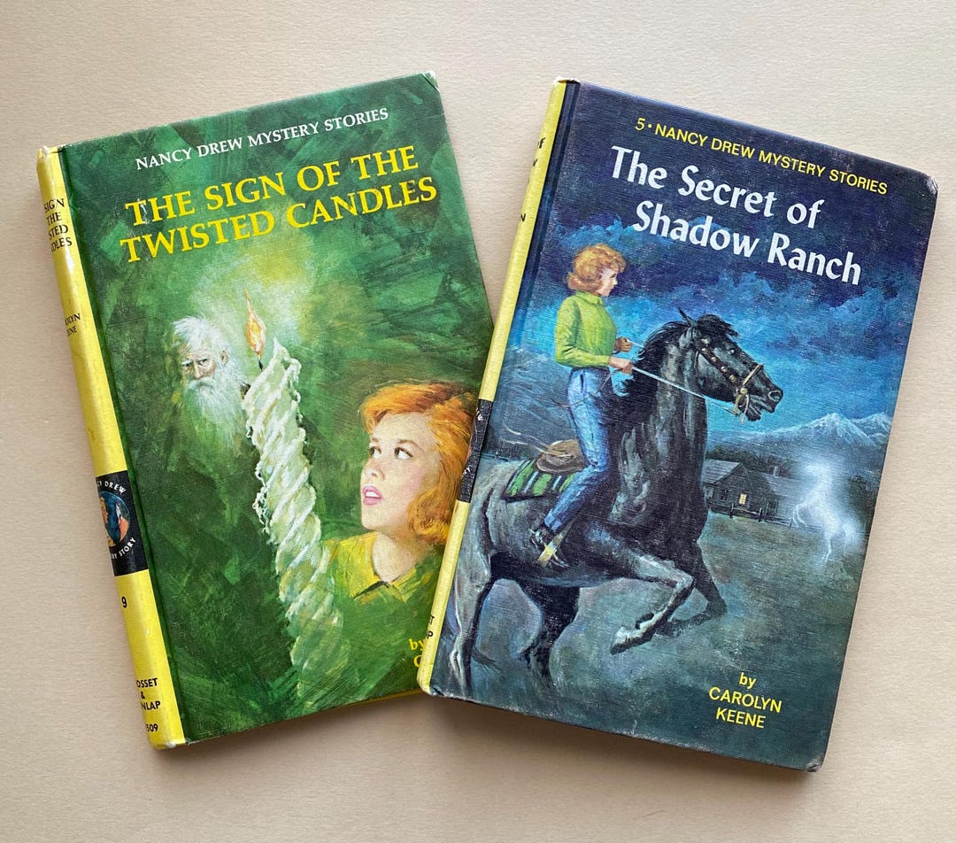 Two Vintage Nancy Drew Book Covers for Junk Journals and Crafting, Book ...