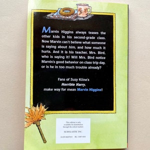 Marvin and the Mean Words by Suzy Kline, 1997 Vintage Children's Book ...