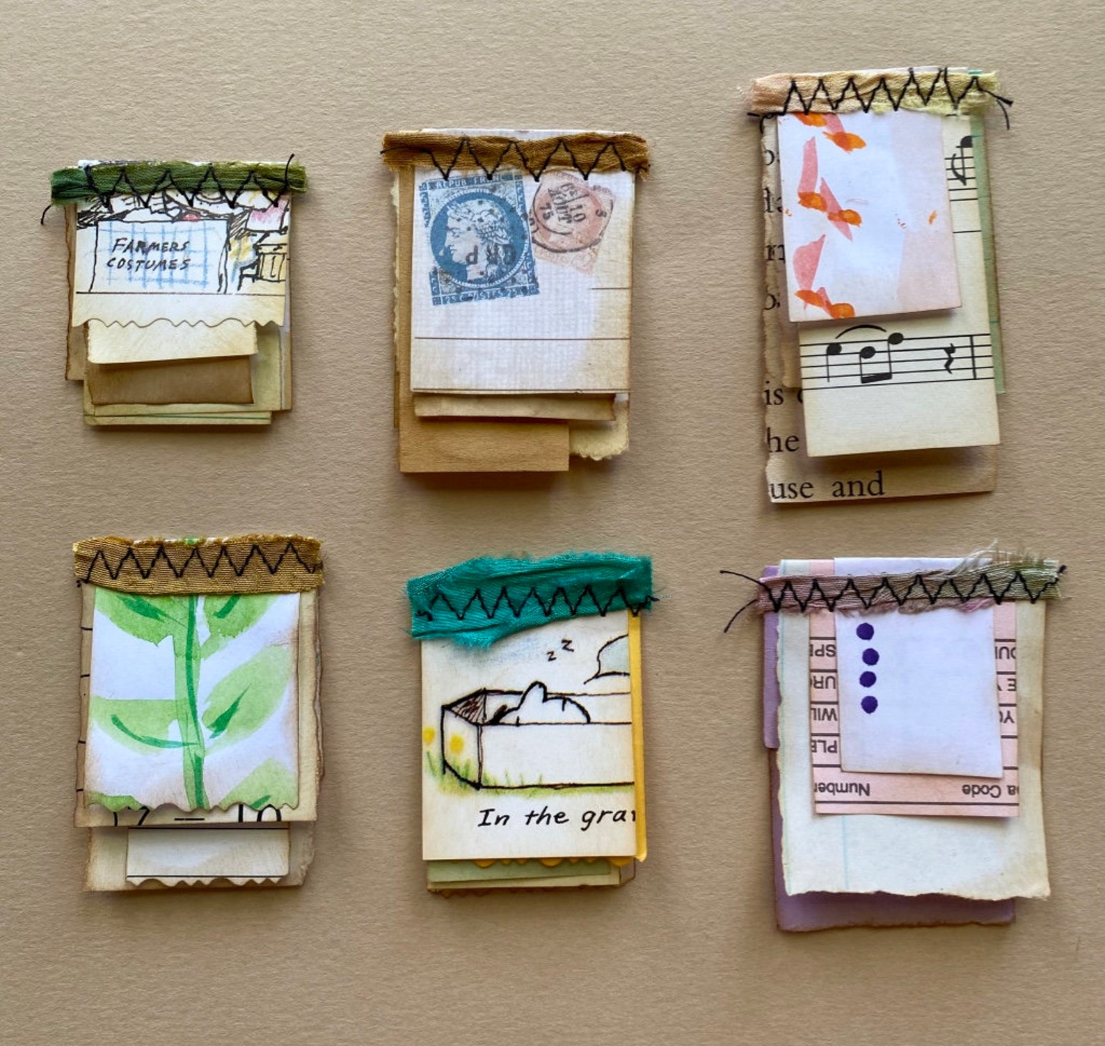 Tiny Scrappy Notepads for Junk Journals and Happy Mail, Mixed Paper for ...