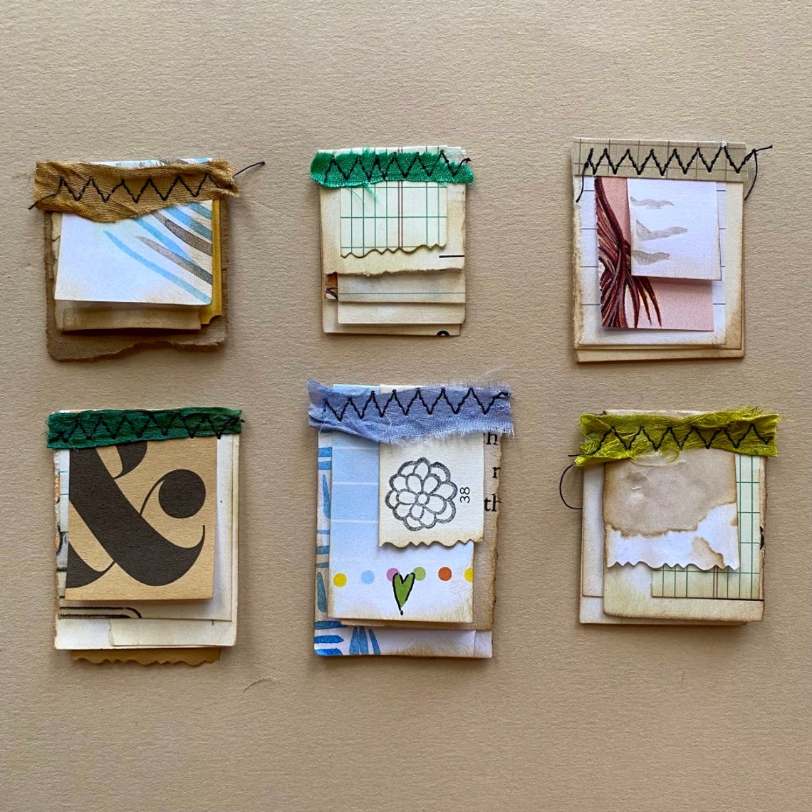 Tiny Scrappy Notepads for Junk Journals and Happy Mail Mixed - Etsy