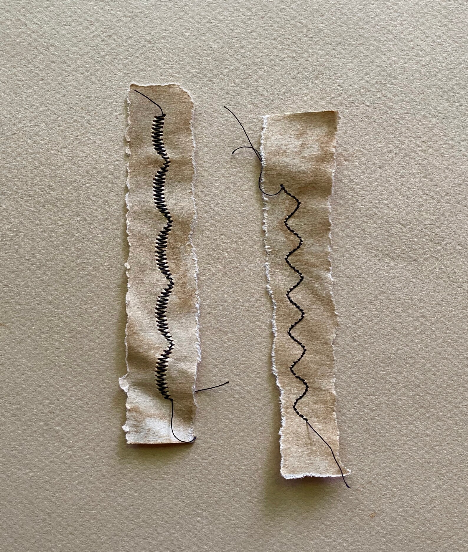 Stitched Paper Strips Ephemera Pack for Junk Journals and | Etsy