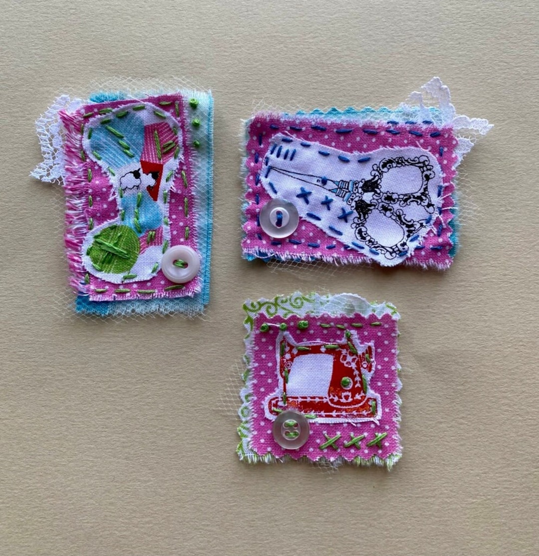 Colorful Fabric Clusters for Junk Journals and Stitchery Books ...