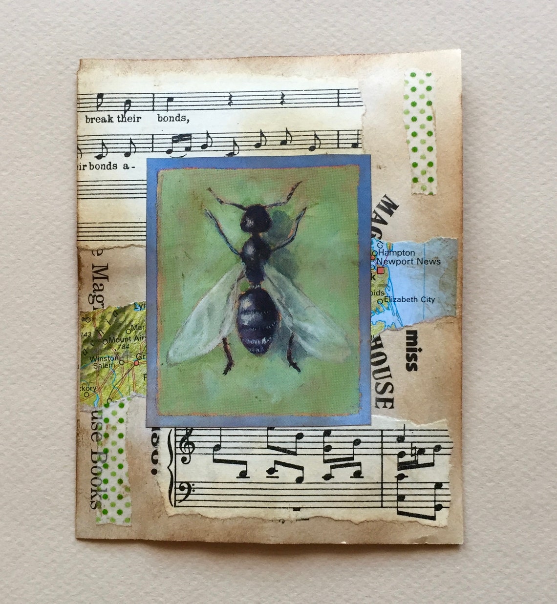 Grungy Book Page Collage Booklets Handmade Junk Journaling | Etsy