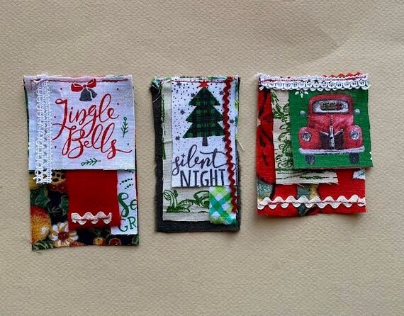 Junk journal embellishments tuck spots scrappy fabric flips Paper ...