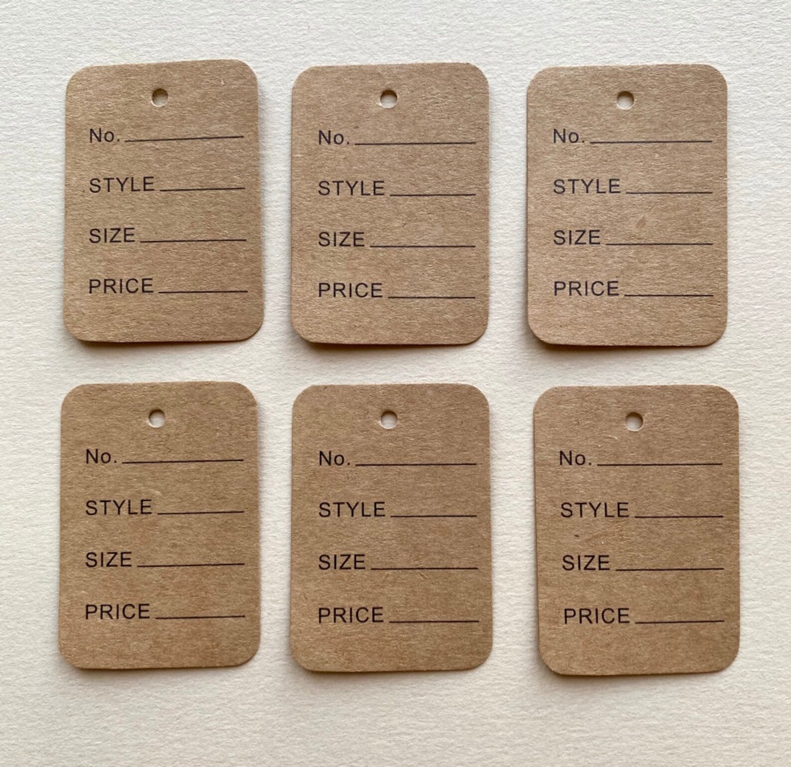 Kraft Merchandise Tags for Junk Journals Planners and - Etsy