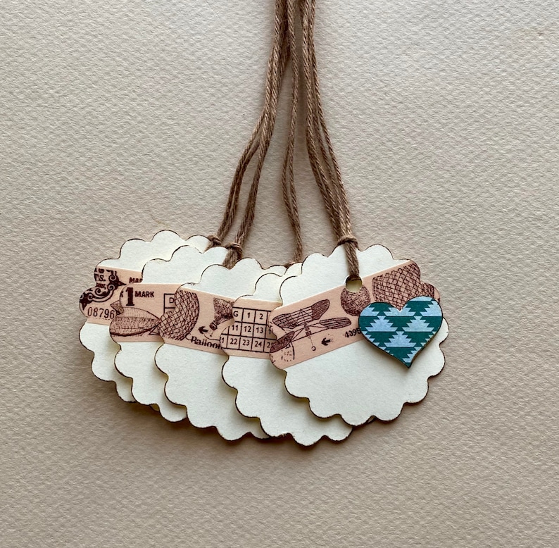 Layered Vintage Style Gift Tags, Handmade Rustic Country Gift Tags ...