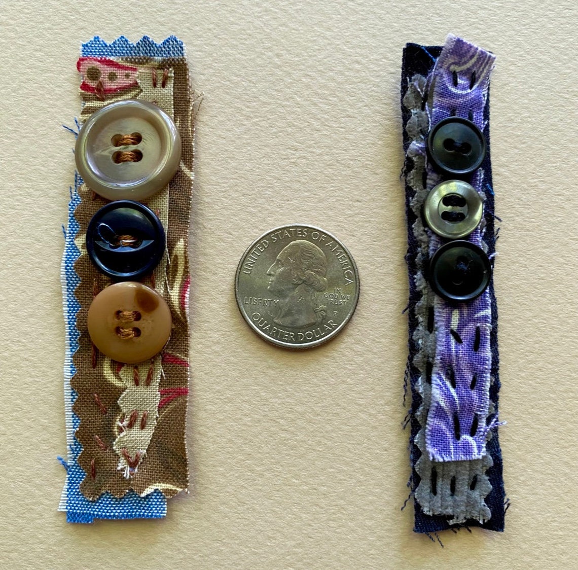 Handmade Fabric Button Clusters for Junk Journals and Fabric - Etsy