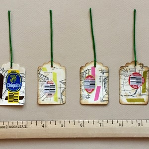 Hand Stamped Rustic Ephemera Tags for Junk Journals and Happy - Etsy