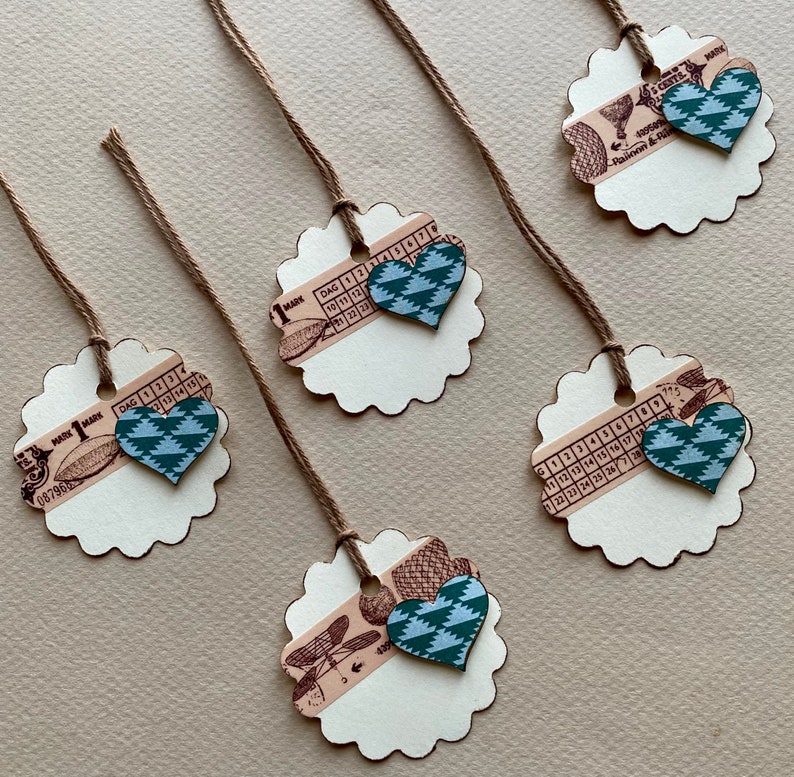 Layered Vintage Style Gift Tags, Handmade Rustic Country Gift Tags ...