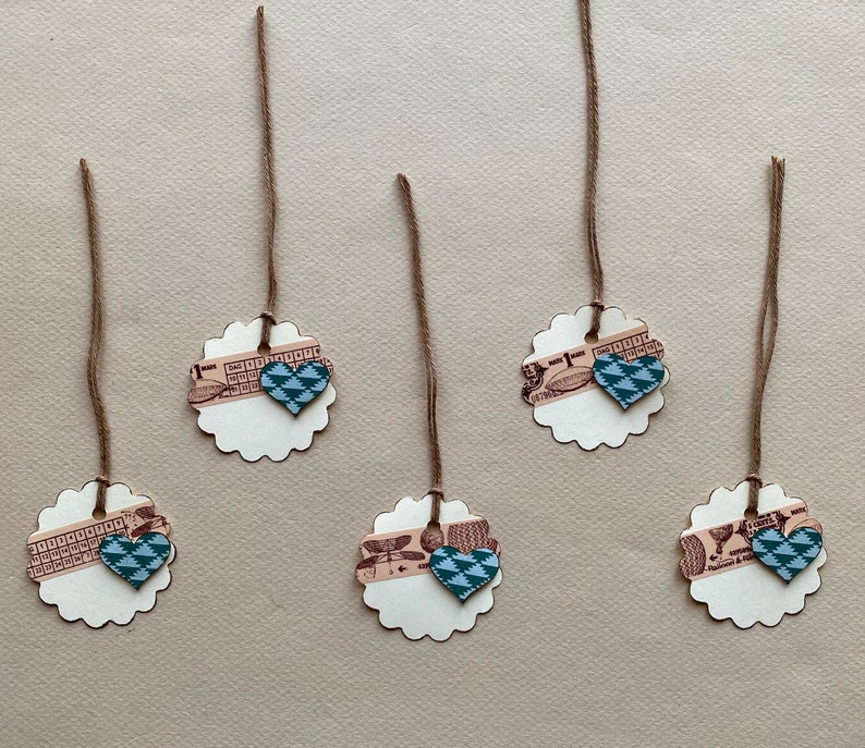 Layered Vintage Style Gift Tags, Handmade Rustic Country Gift Tags ...