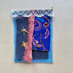 Handmade Small Fabric Flips With Hand Embroidery for Junk Journals ...