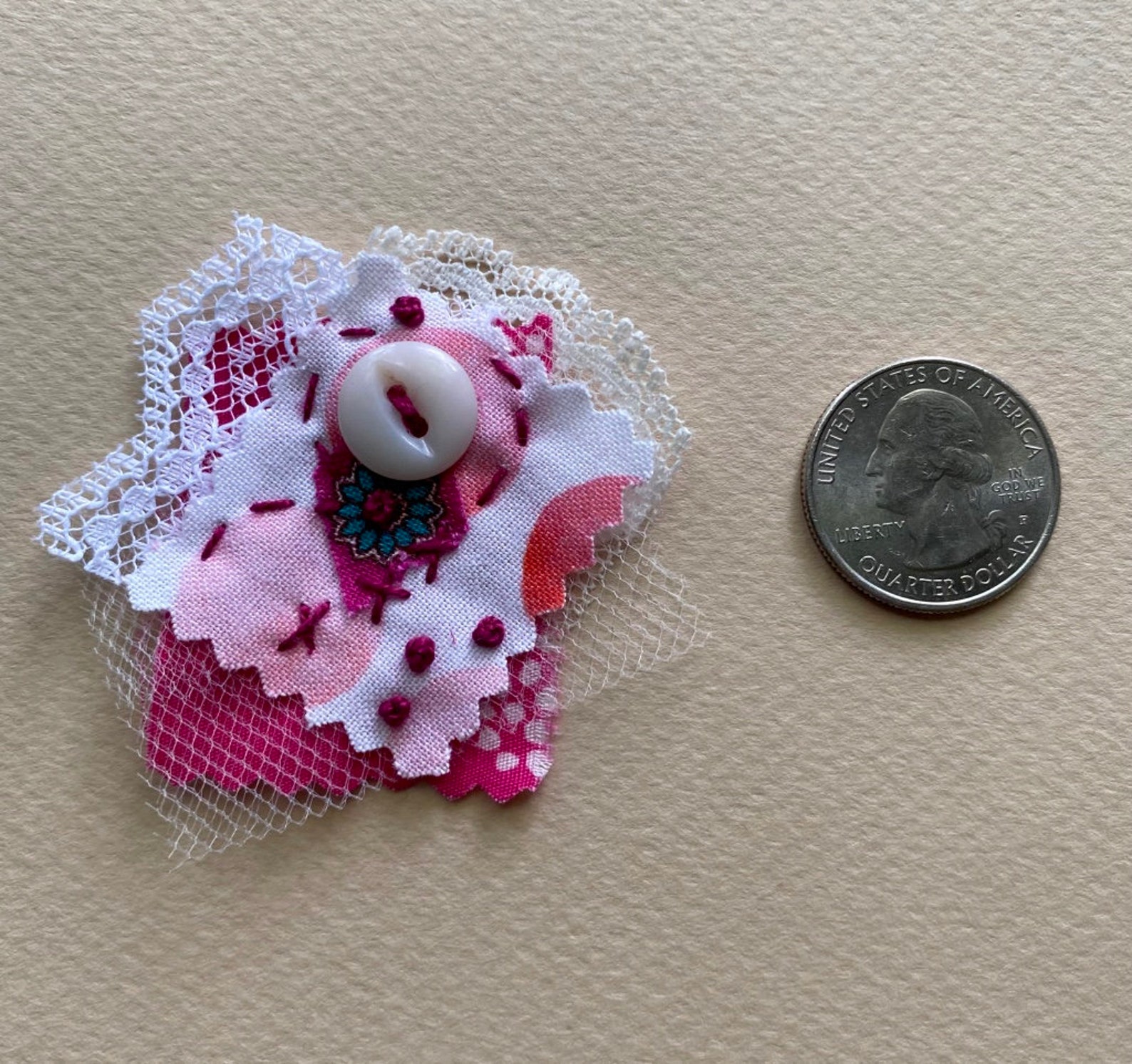 Slow Stitched Button Fabric Clusters for Junk Journals and - Etsy