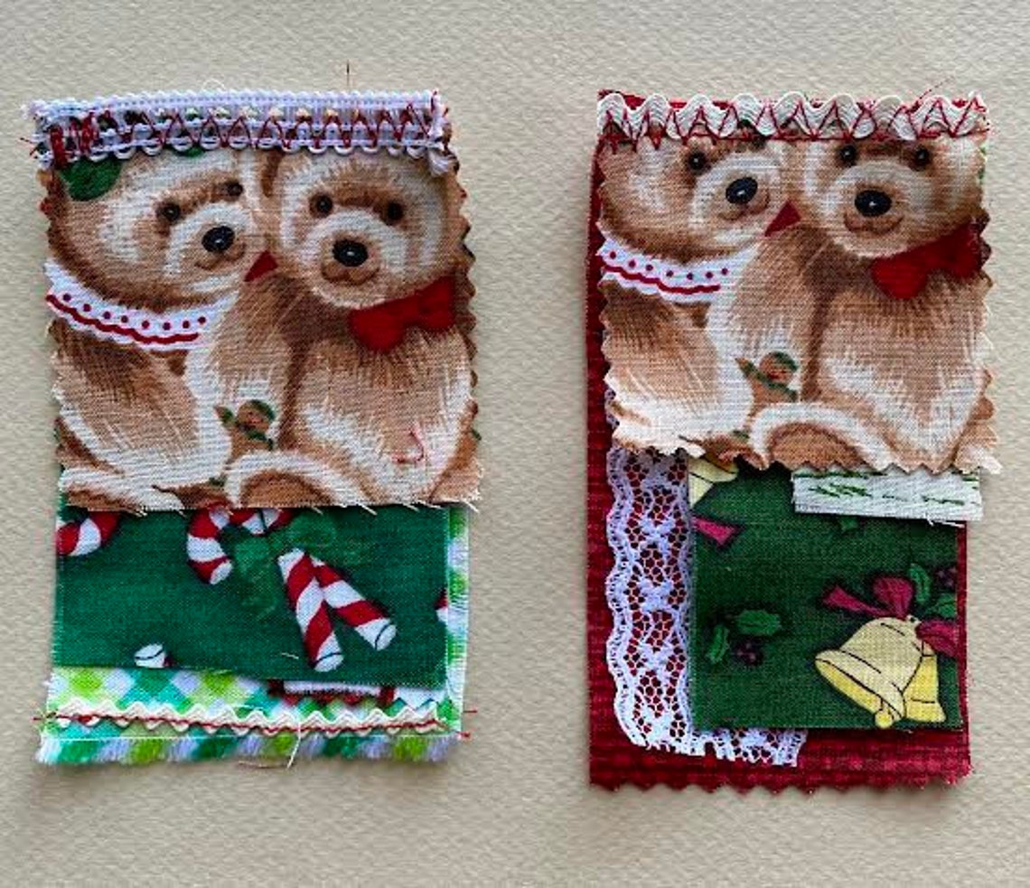 Christmas Fabric Flips for Junk Journals and December Dailies - Etsy