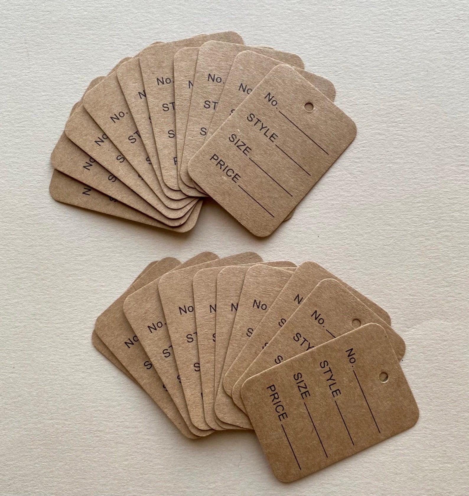Kraft Merchandise Tags for Junk Journals Planners and - Etsy