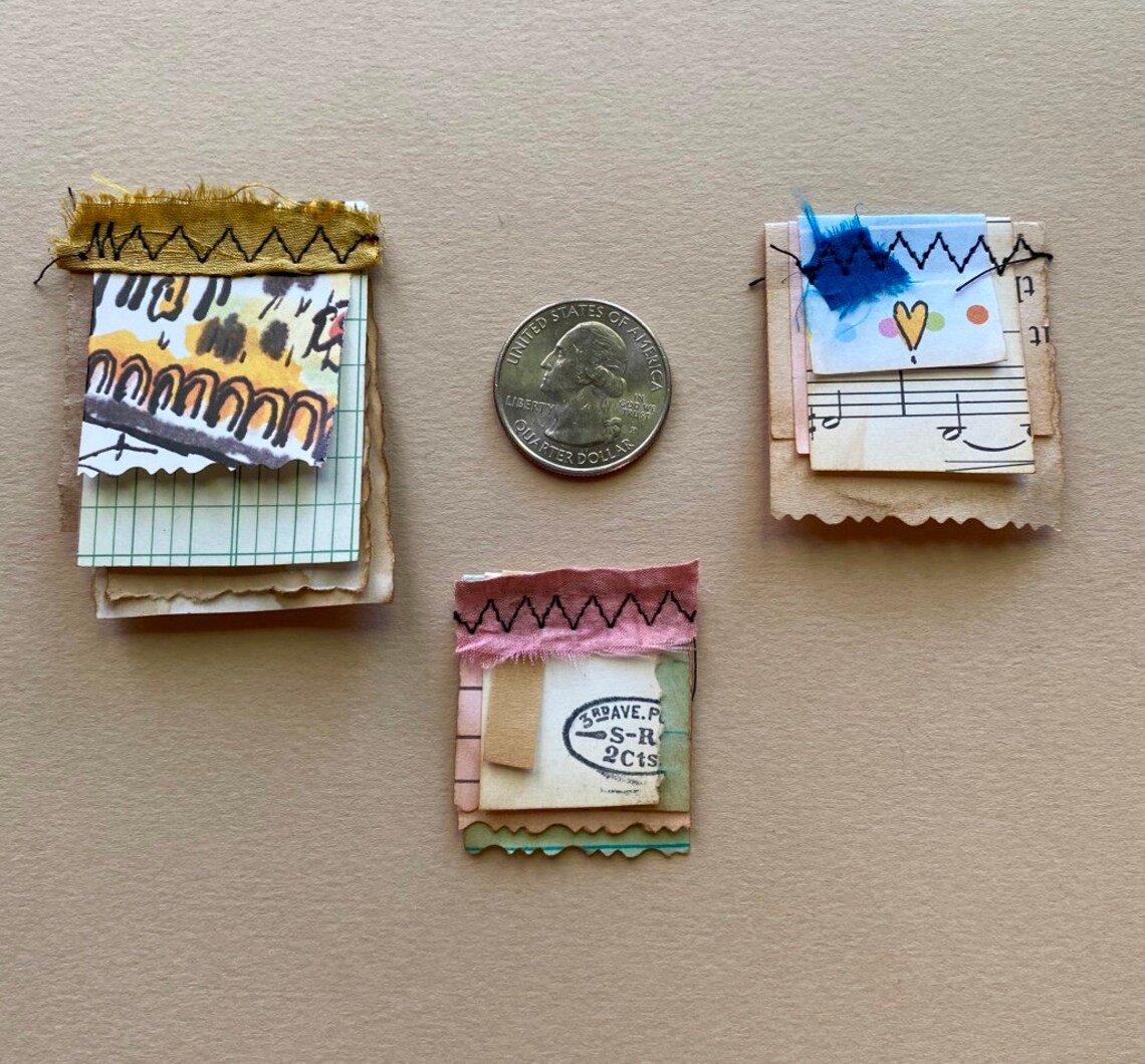 Tiny Scrappy Notepads for Junk Journals and Happy Mail Mixed - Etsy