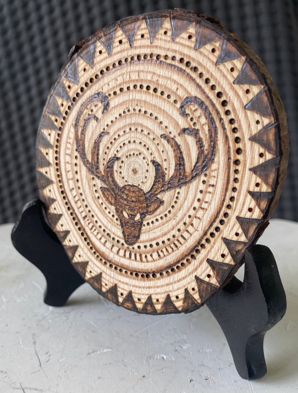 The Stag: Original Woodburned Art - Etsy