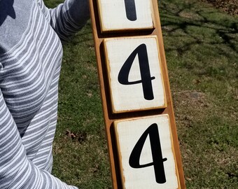 Wooden house numbers | Etsy