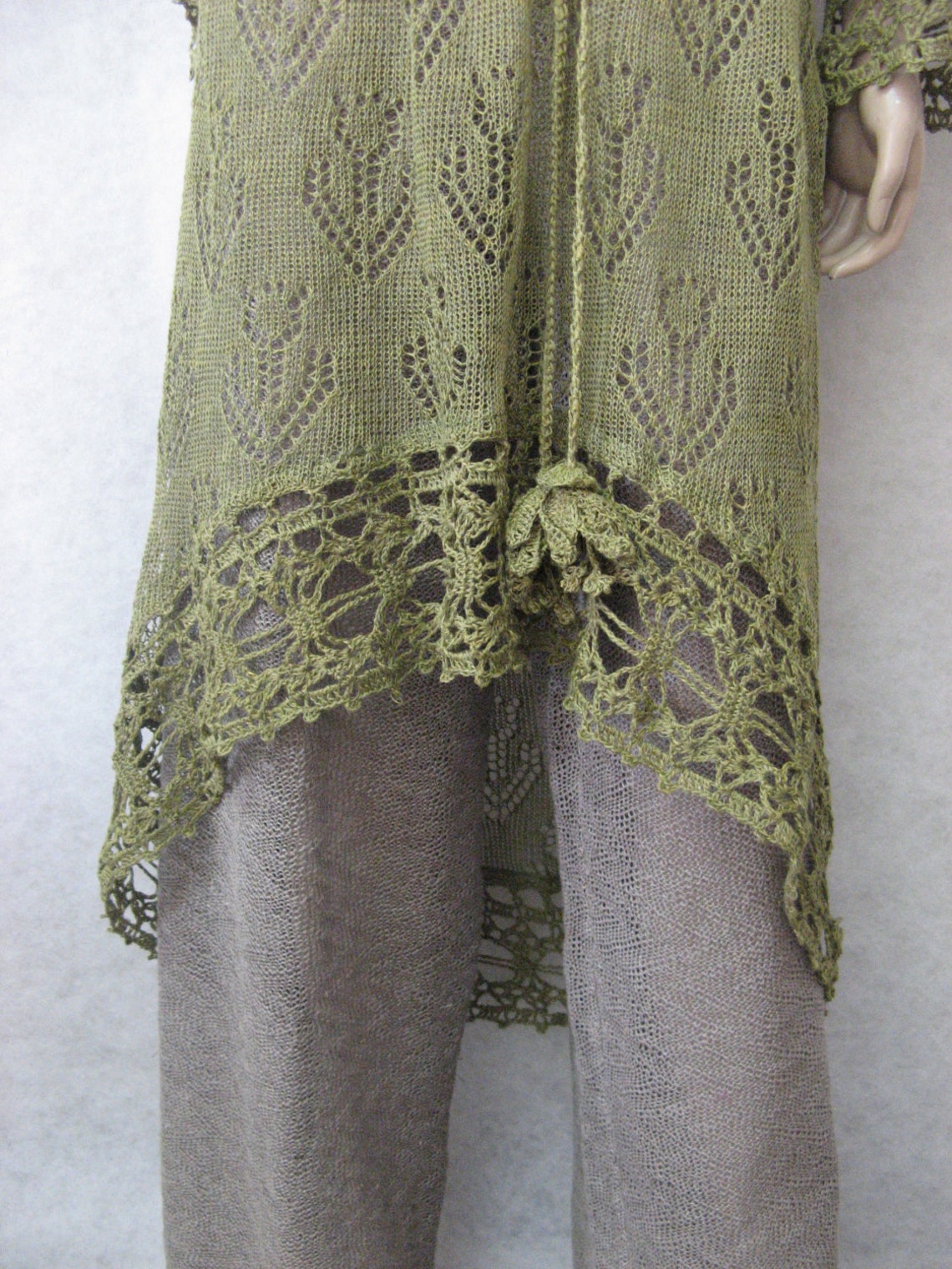 Crocheted Peas Tunic KNITTED Green Tunic CROCHETED Women - Etsy