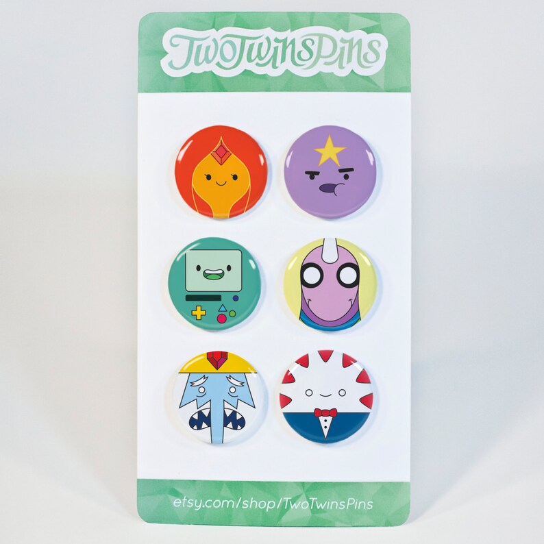 Adventure Time Faces Pin/magnet Set - Etsy