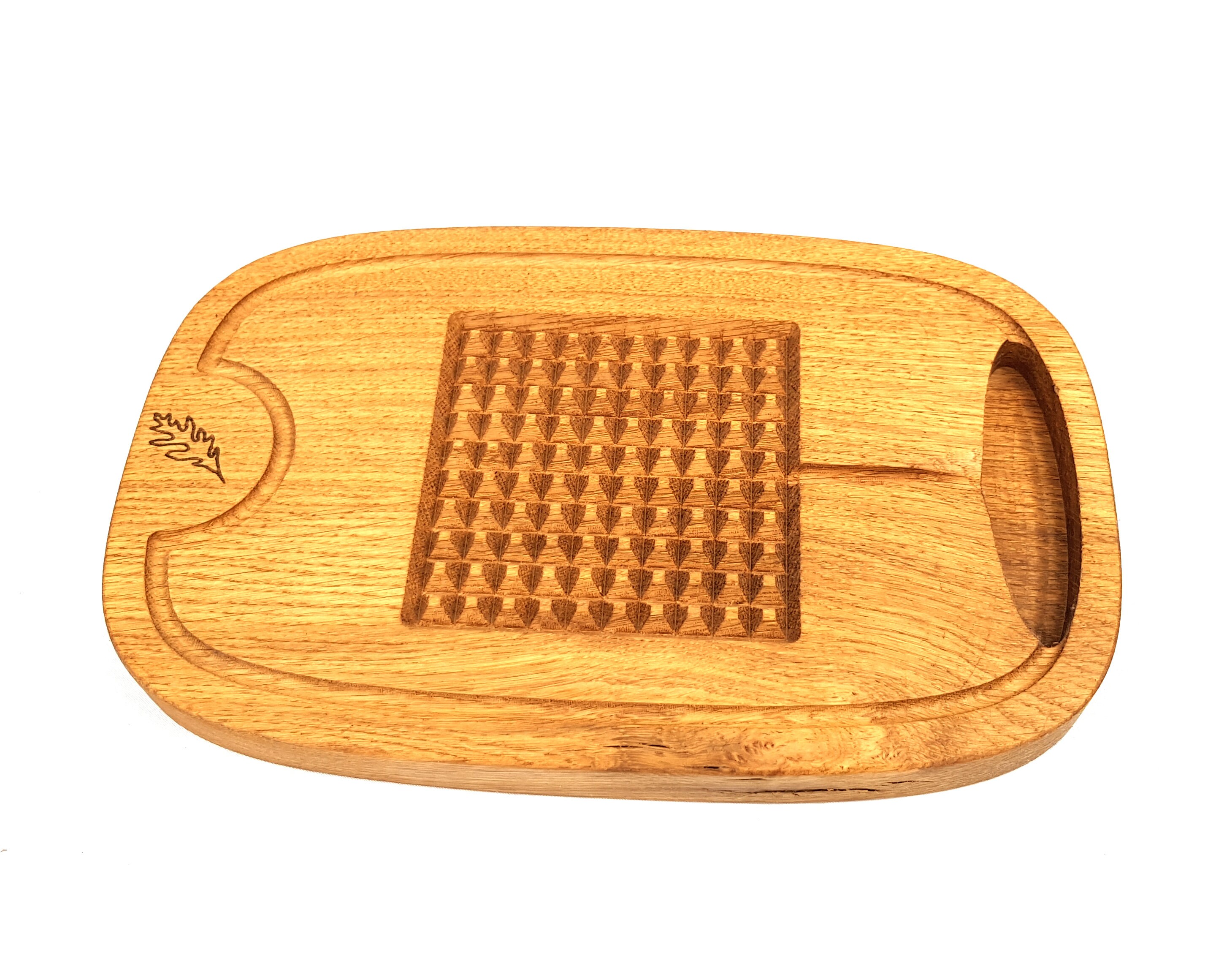 Small Solid Oak Meat Board, Carving Board, Meat Joint Carving Board ...