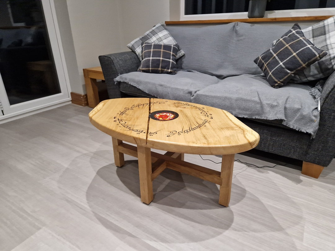 Solid Oak Hand Made Unique Lord of the Rings Coffee Table With - Etsy UK