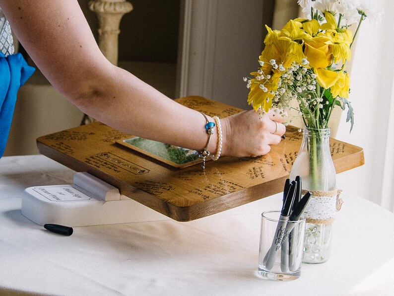 Oak, Wedding, Guest Signing Board, Unique Guest Book, Wooden Guest Book ...