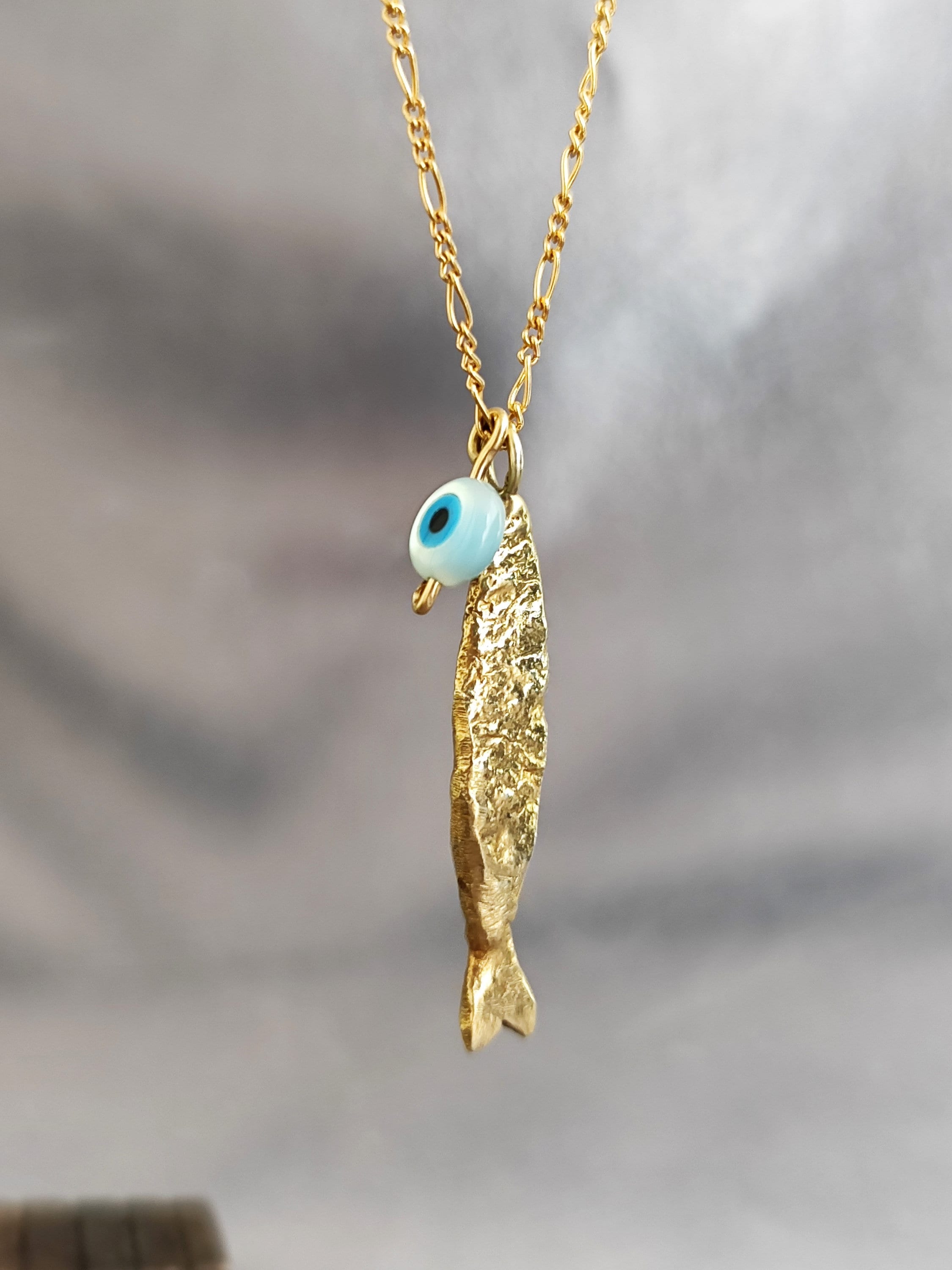 Gold Necklace. Gold Fish. 14 Karat Yellow Gold Fish Necklace - Etsy