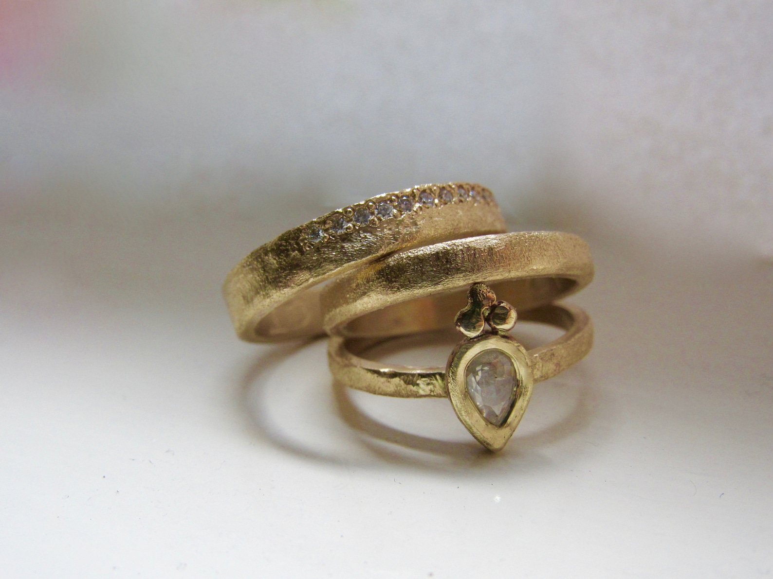 Engagement Rings. 14K Yellow Gold Rings With 0.41ct - Etsy