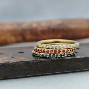 USA Flag Ring. American Flag Ring. Blue Red White Ring. 14K Yellow Gold ...