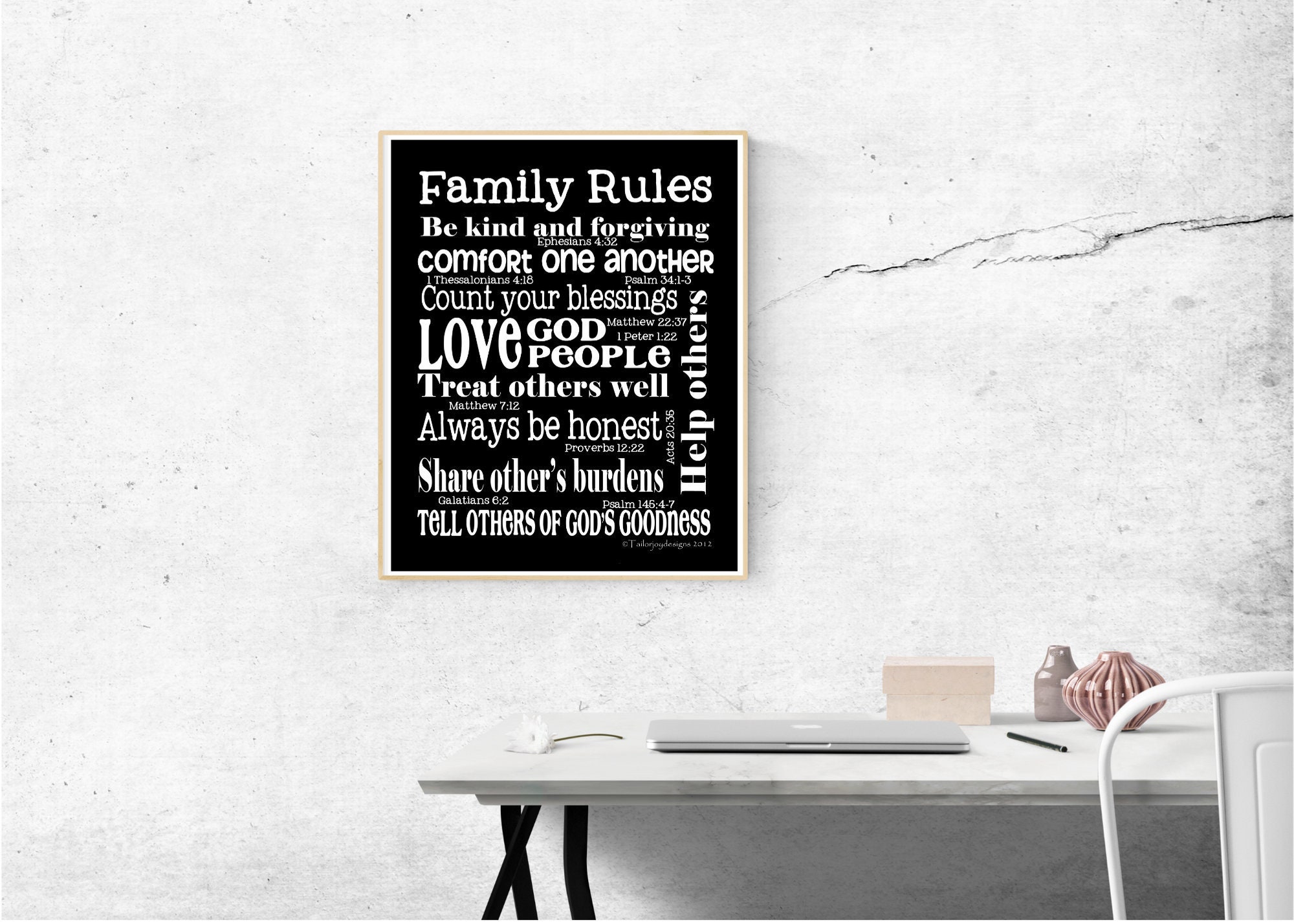 Family Rules Printable Art - Etsy