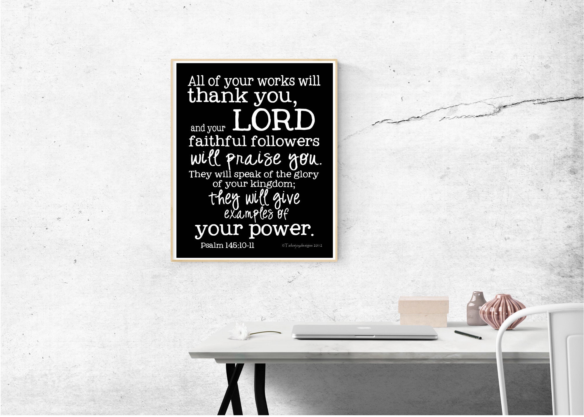 Psalm 145:10-11 Printable Art - Etsy
