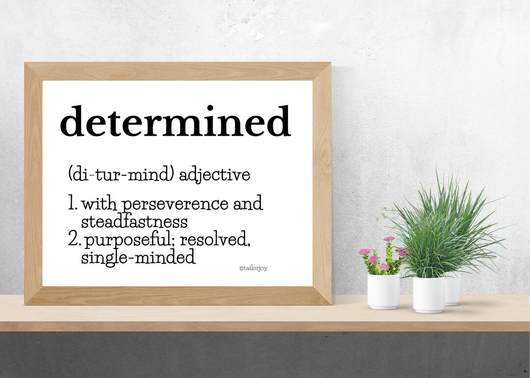 Determined Adjective Art Printable - Etsy