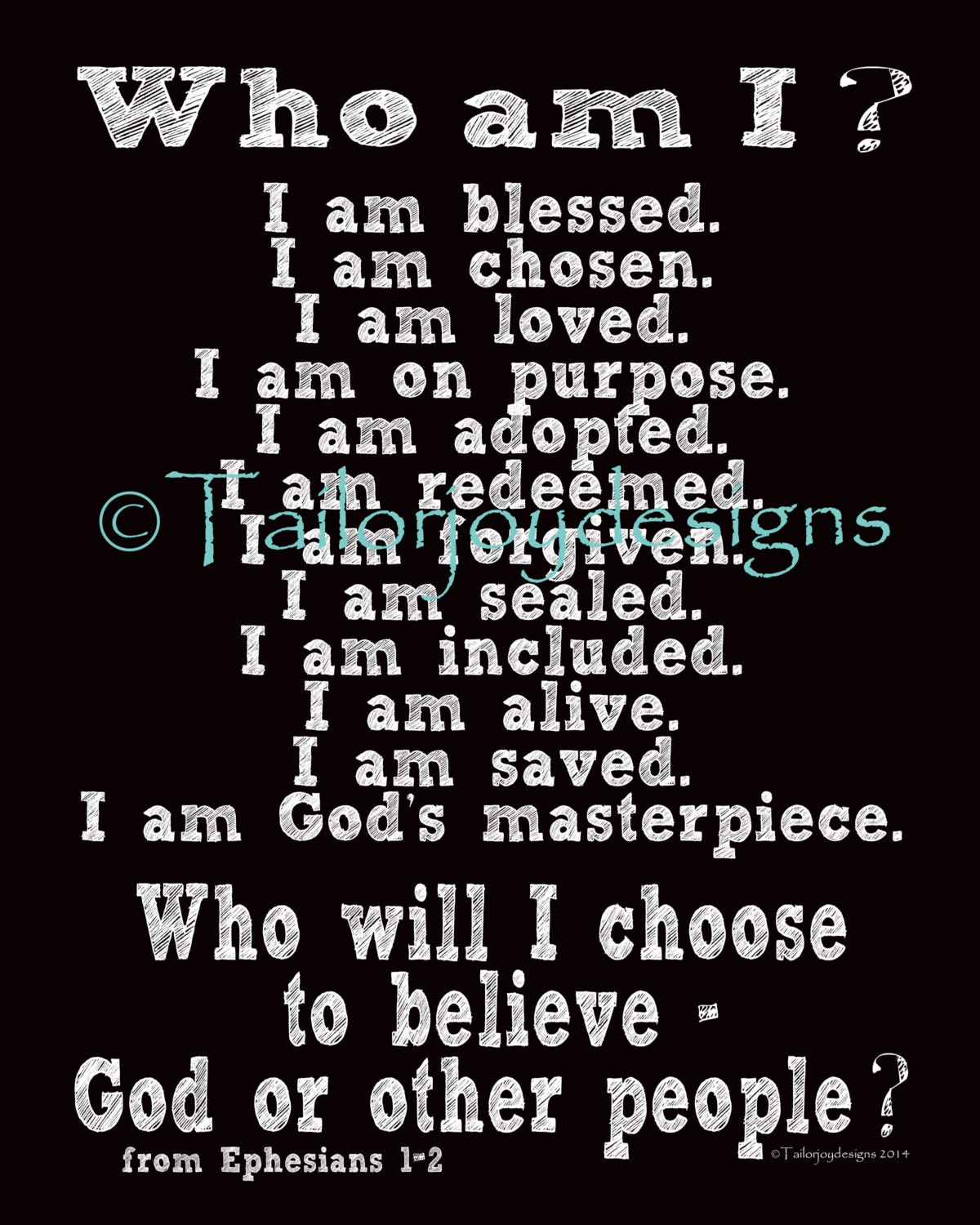 Who Am I? Printable Art - Etsy