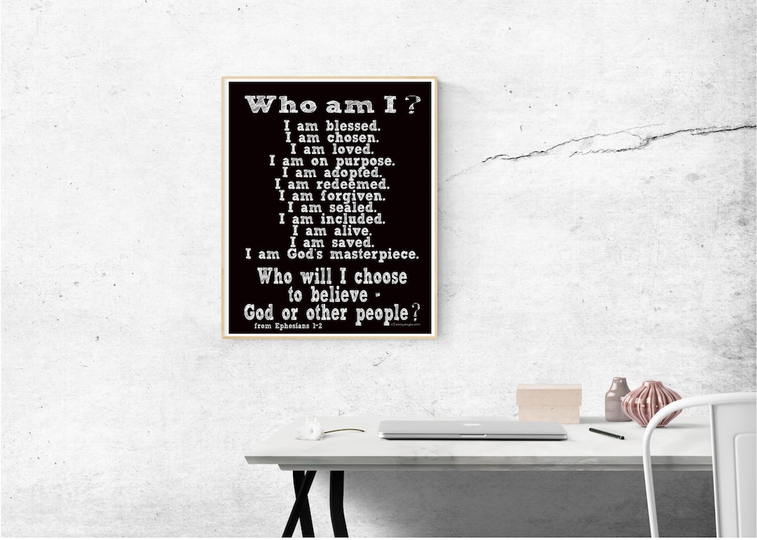 Who Am I? Printable Art - Etsy