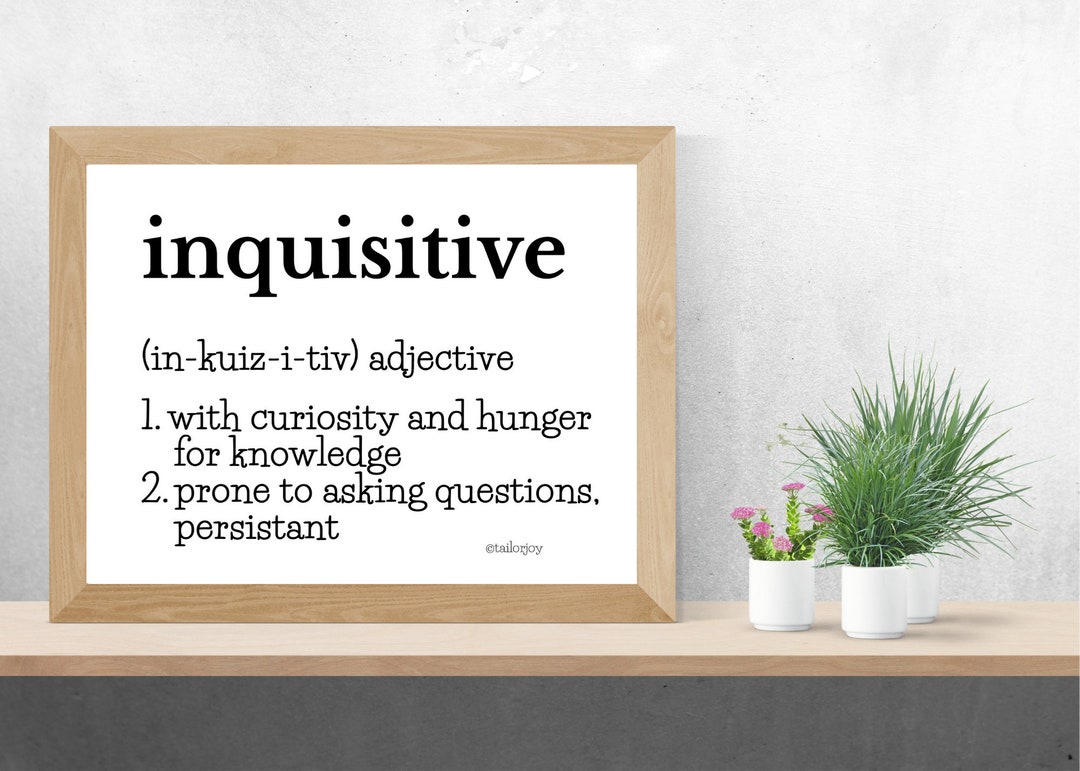 Inquisitive Adjective Art Printable - Etsy