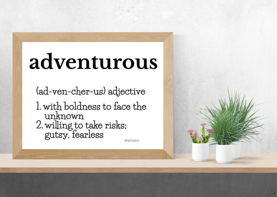 Adventurous Adjective Art Printable | Etsy
