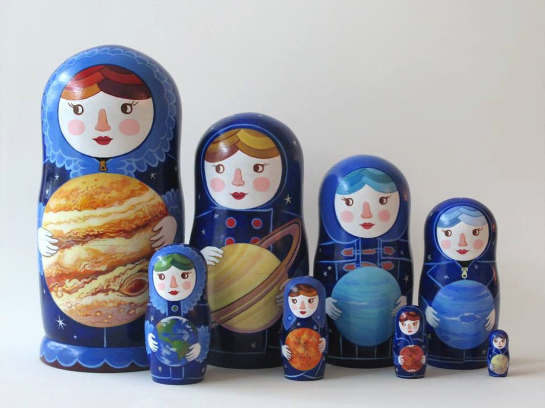 Planet Women Solar System Nesting Dolls, 8 Pieces - Etsy