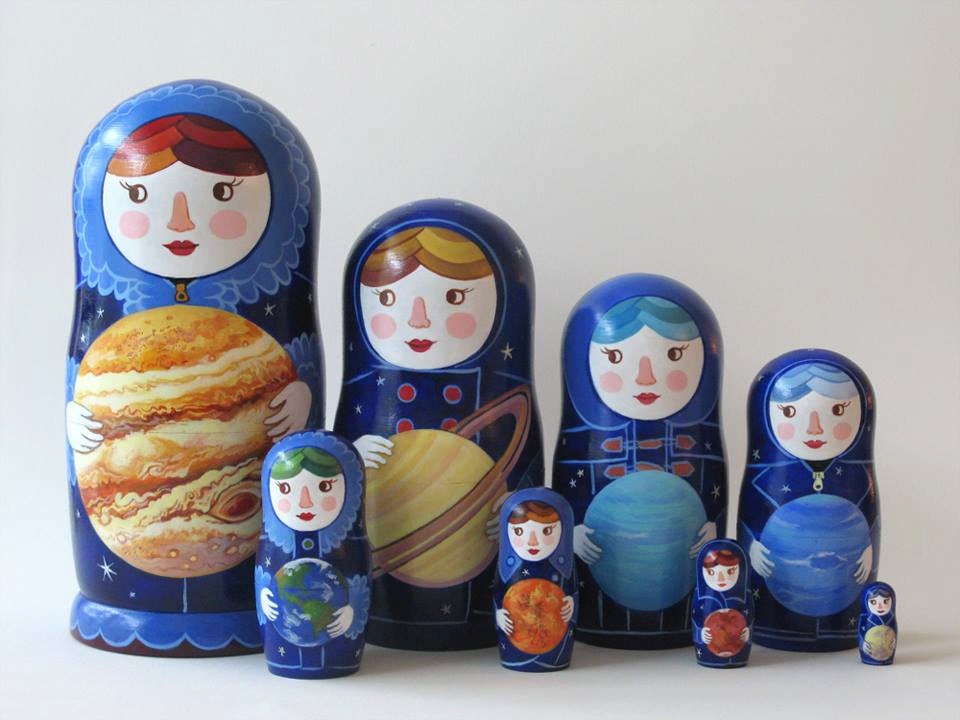Planet Women Solar System Nesting Dolls, 8 Pieces - Etsy