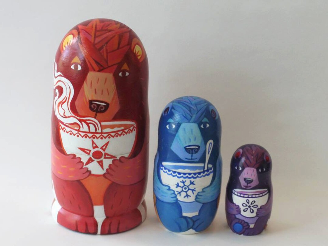 Three Bears Nesting Dolls, 3 Pieces - Etsy